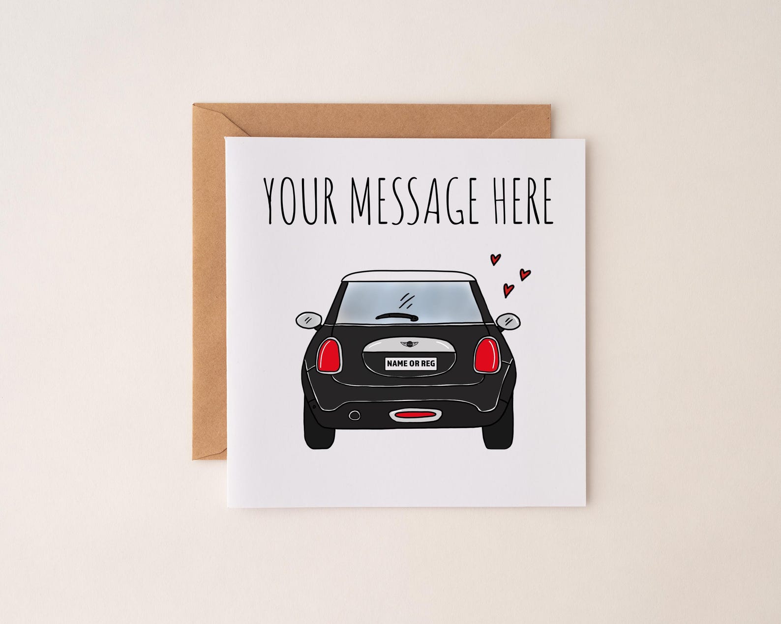 Mini Cooper Custom Card | Personalised Car Card | New Car Card | You ...