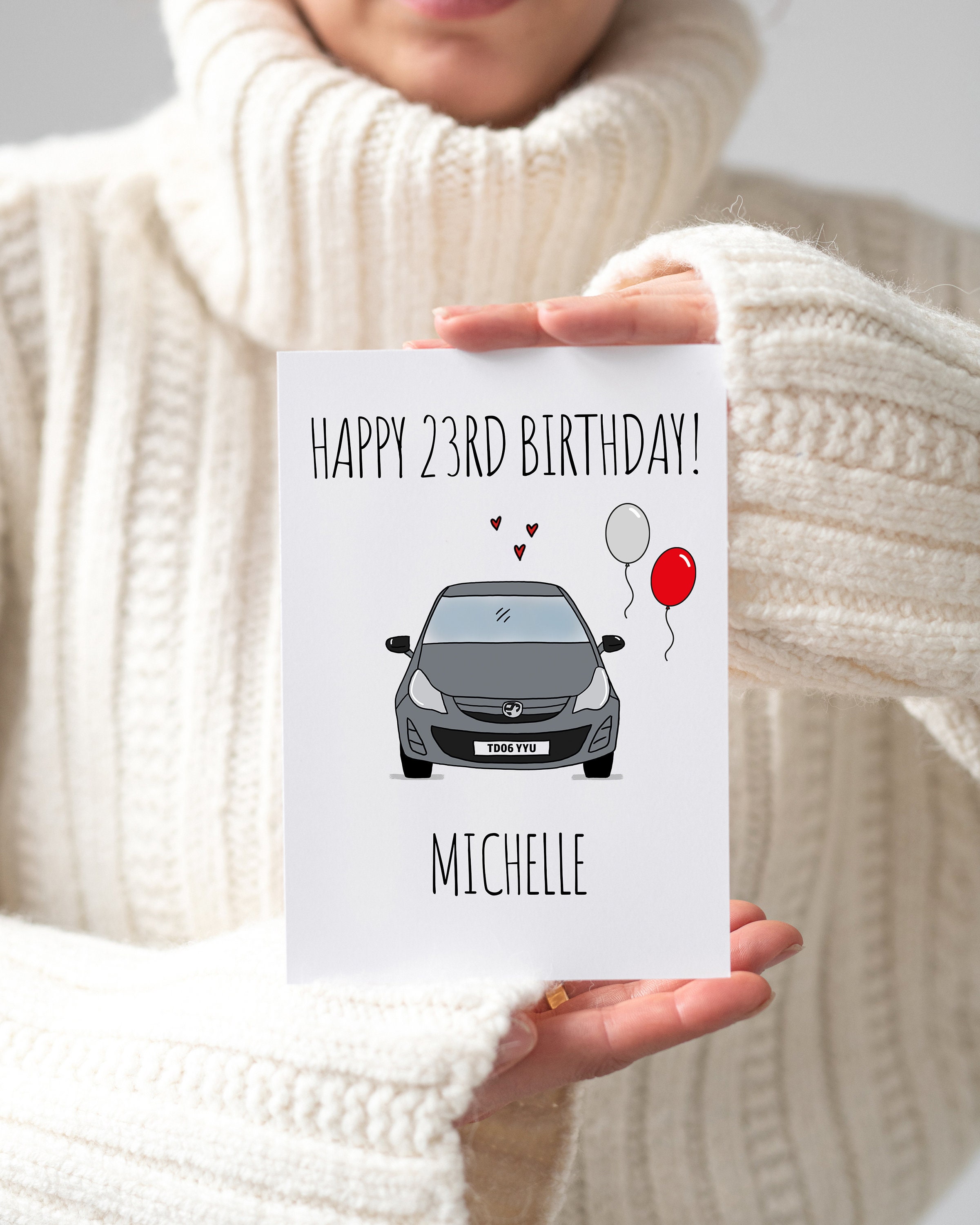 Vauxhall Corsa Birthday Card Personalised Car-themed Card Vauxhall ...