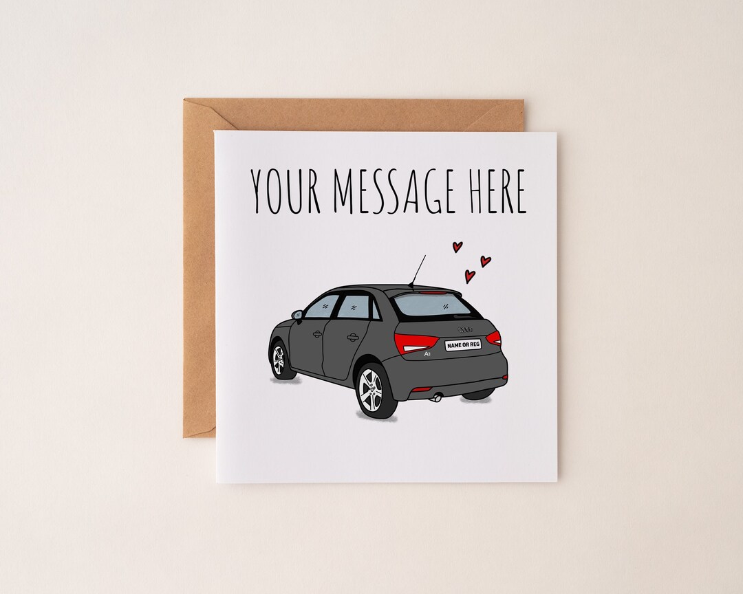 Audi A1 Custom Card | Personalised Car Card | New Car Card | You Passed ...