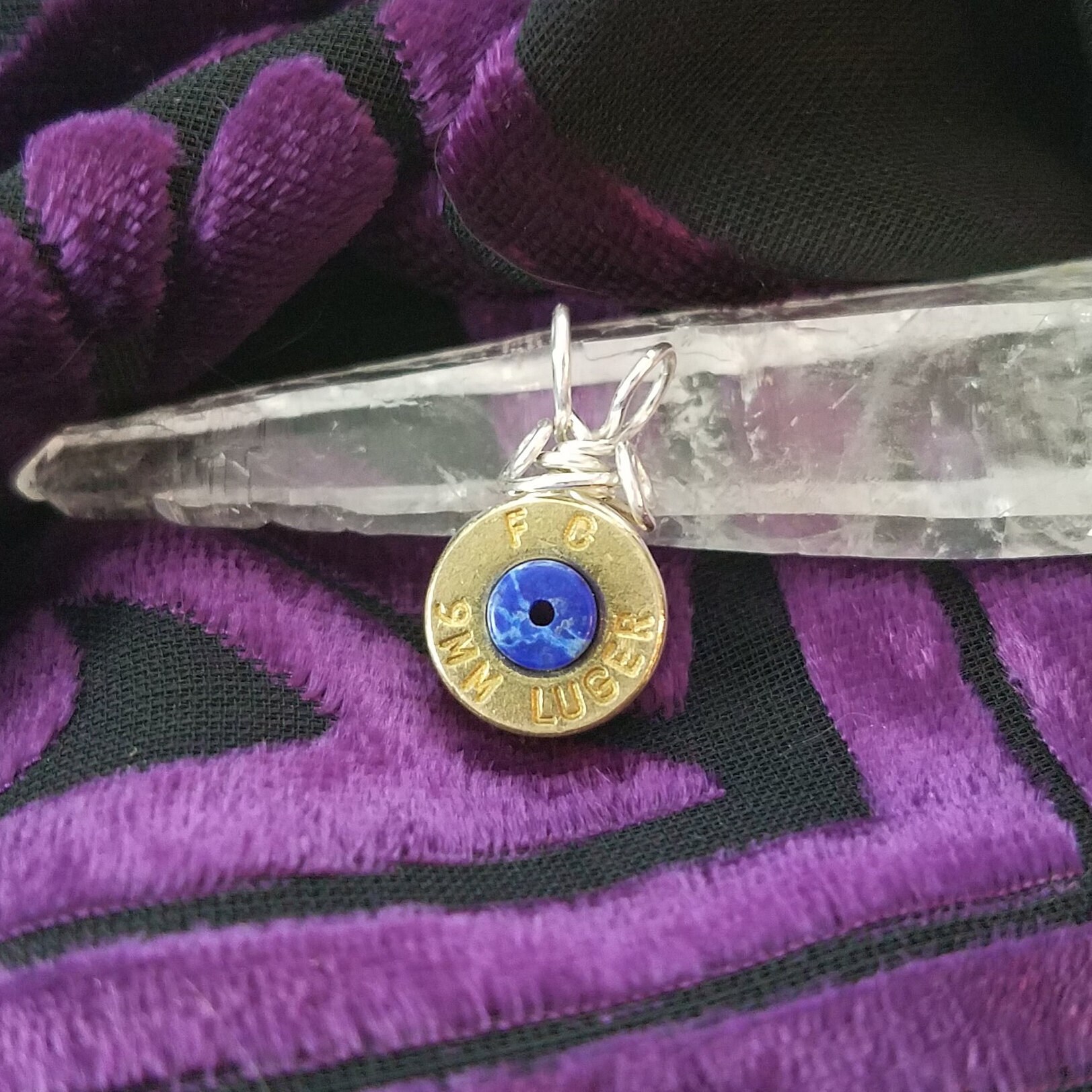 Stone Primer in Bullet Pendant Sterling Silver Wrapped You Pick Your ...