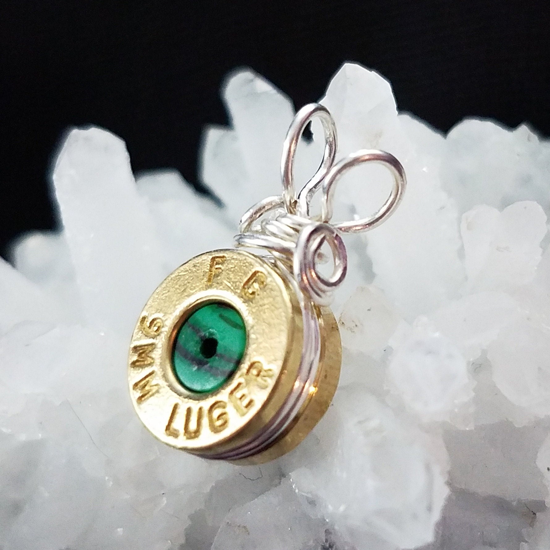 Stone Primer in Bullet Pendant Sterling Silver Wrapped You Pick Your ...