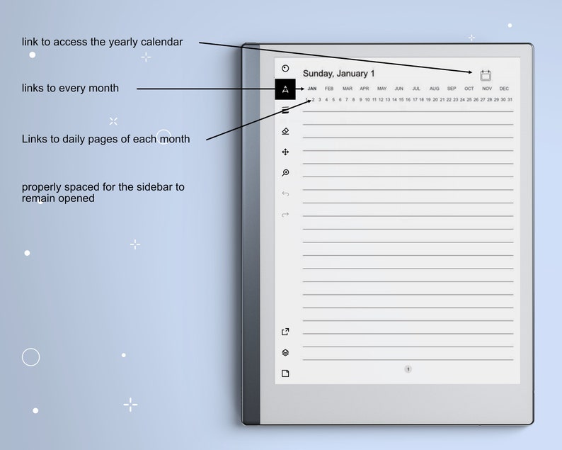 remarkable-2-templates-20232024-daily-journal-etsy