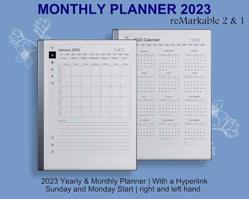 2023-remarkable-planner-remarkable-2-templates-2023-yearly-etsy-new