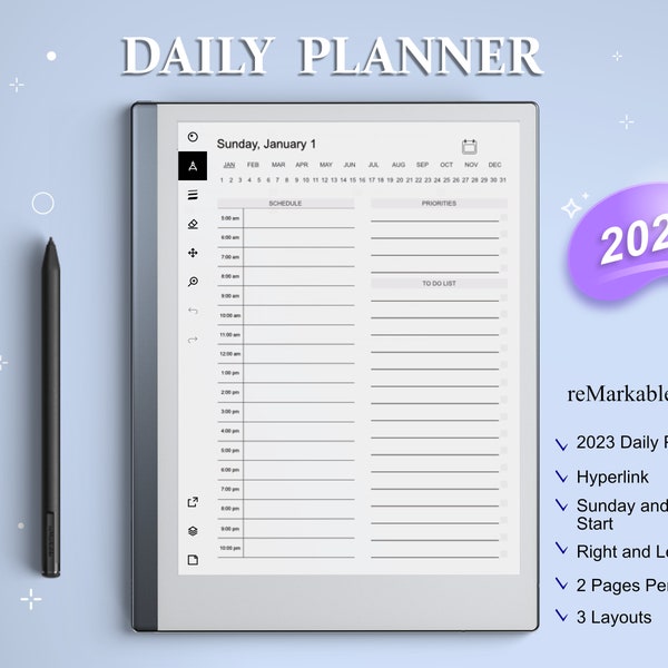 Remarkable 2 Templates 2022 Daily Planner - Etsy Remarkable 2 Templates 2022 Daily Planner - Etsy