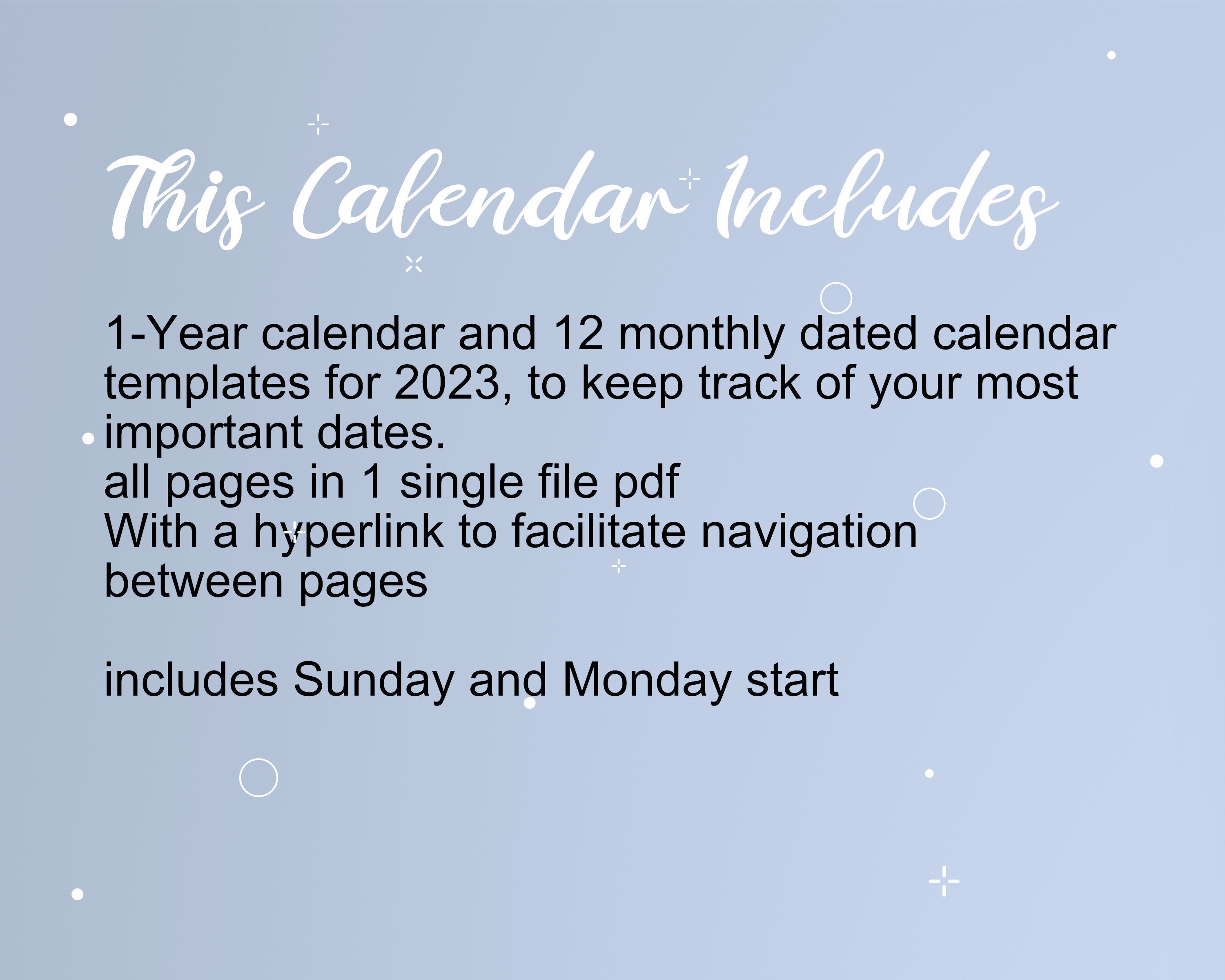 Boox Note Templates 2023 Calendar Yearly and Monthly - Etsy