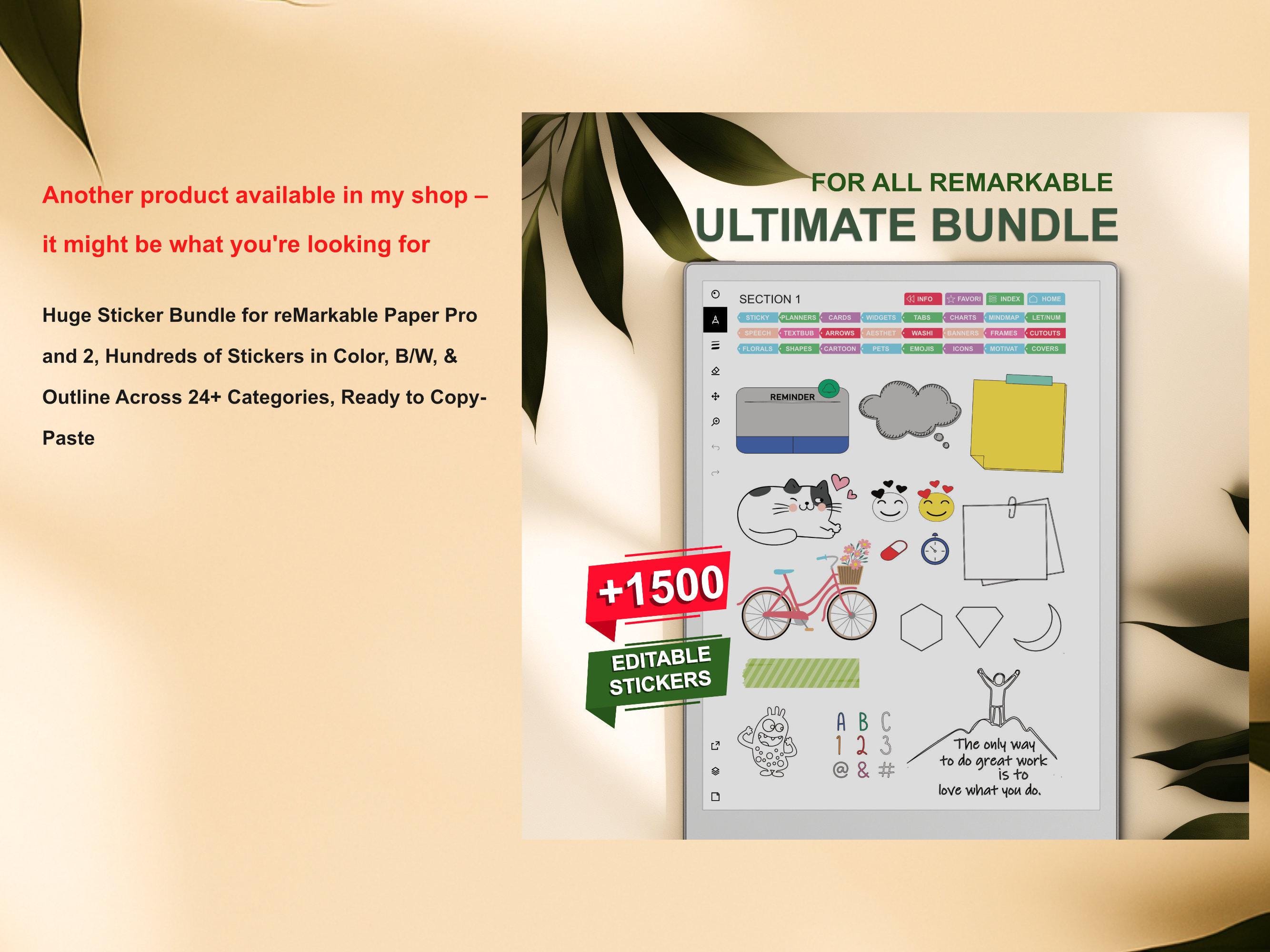 Editable Stickers for Remarkable – 2000+ Icons, Notes, Shapes & More ...