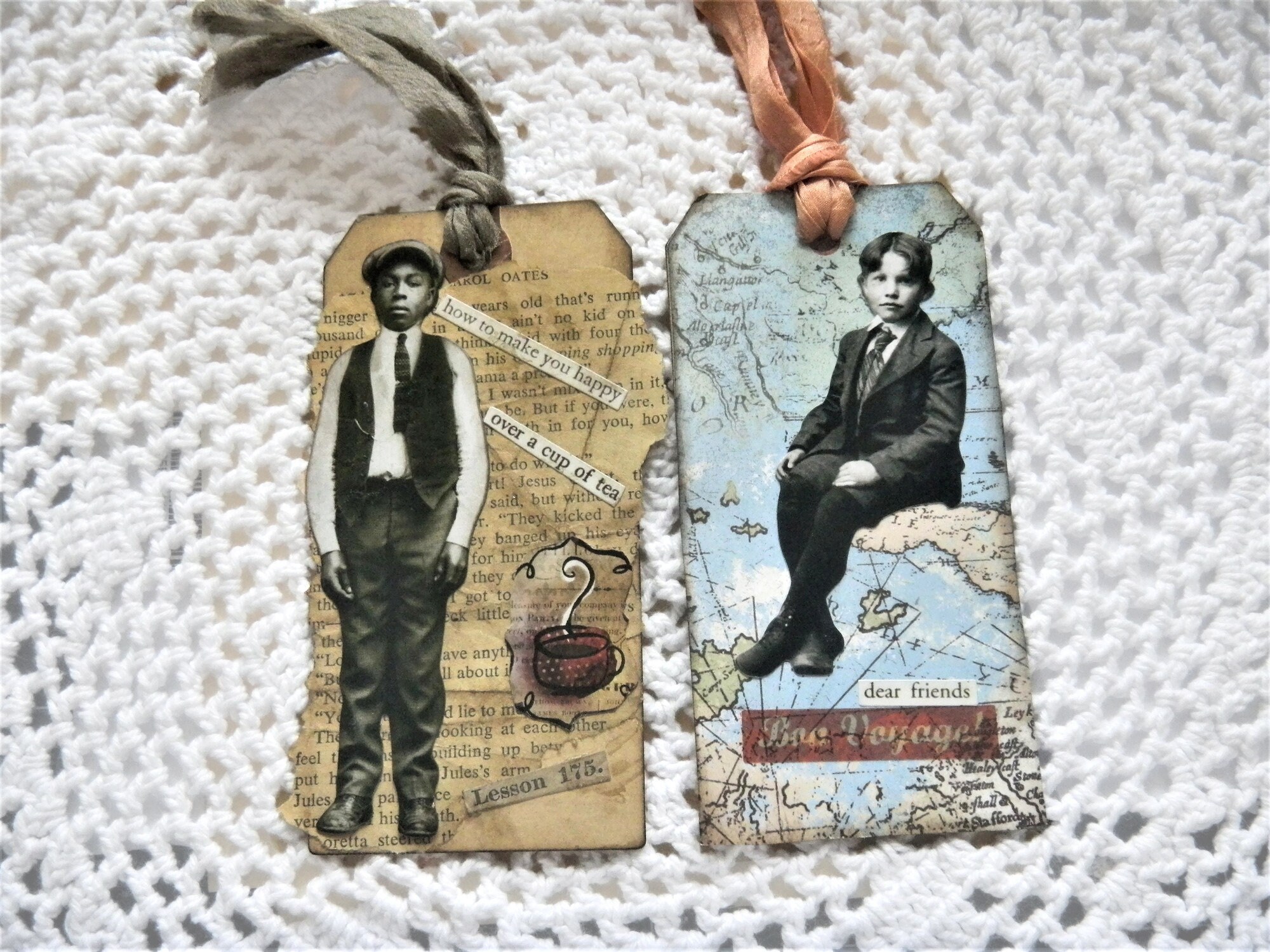 2 Handmade Journal Tags Different Size Tags Junk Journal - Etsy