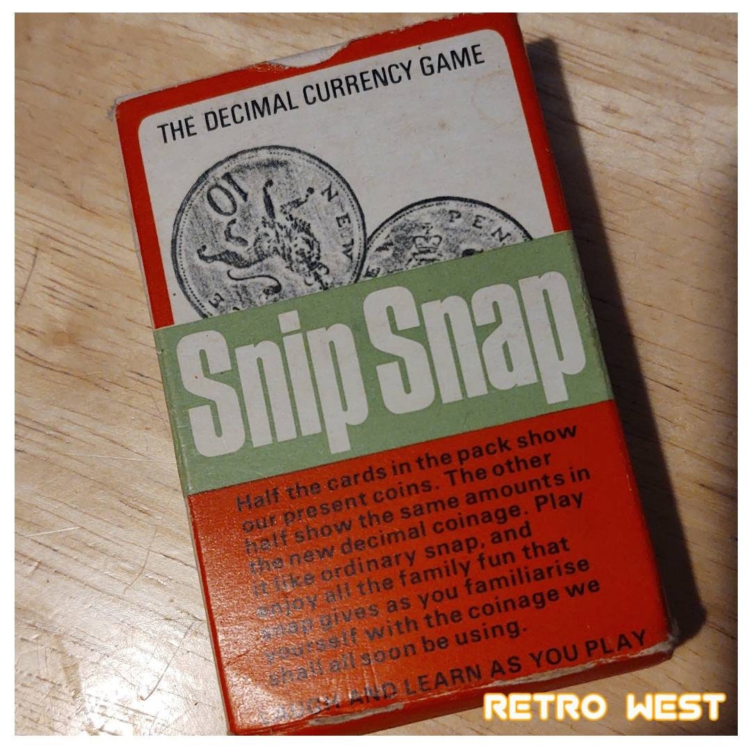 Vintage Snip Snap Decimal Currency Card Game - Etsy