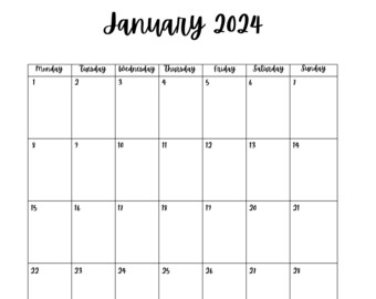 2024 Colourful Calendar, 12 Month, Dated, 11 X 8.5 Inches, Horizontal ...