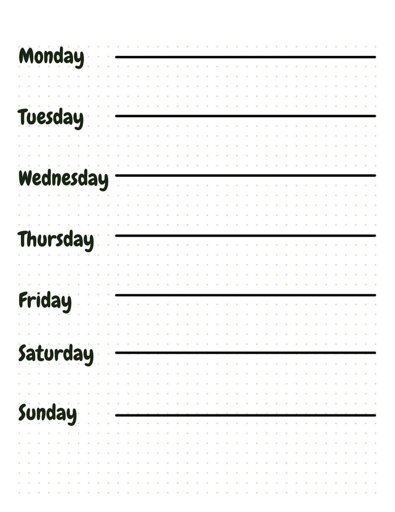 Minimal Bullet Journal Weekly Planner A4 Vertical PDF - Etsy