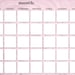 3 X Marble Minimal Blank Calendar Templates, Grey, Pink, Blue, A4 ...