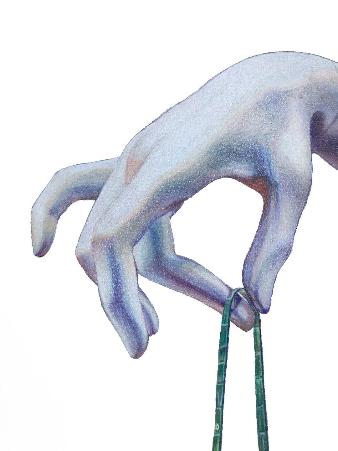 Puppet on a String—colored Pencil Drawing on Paper—jacquemus Purse on ...