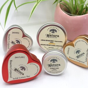 Mini Skin Care Set | Healing Cream, Lotion Bar & Lip Balm Spa Set ...