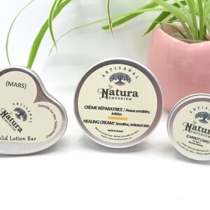 Mini Skin Care Set | Healing Cream, Lotion Bar & Lip Balm Spa Set ...