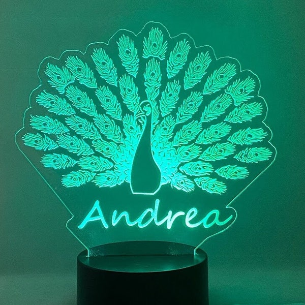 Peacock Night Light - Etsy