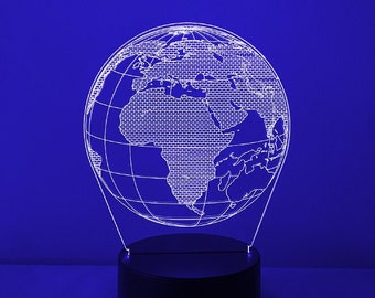 Led World Globe - Etsy