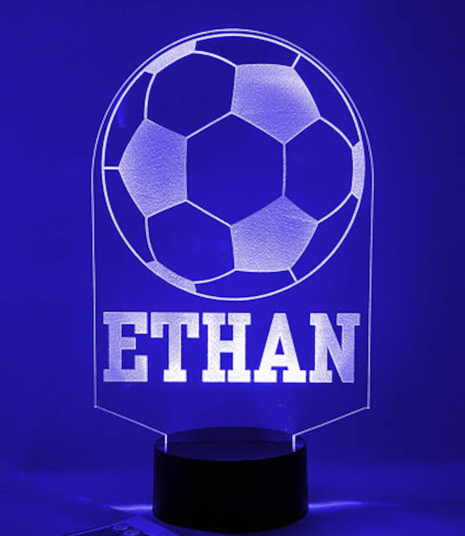 Personalized Soccer Ball Led Night Light With 16 Color and - Etsy