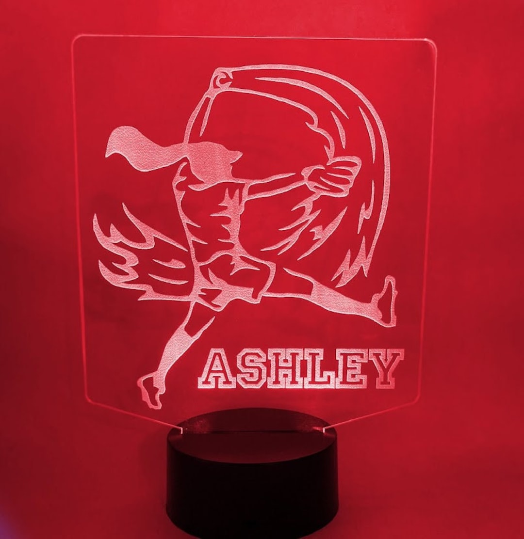 Personalized Softball Girl Night Light, 16 Colors With Remote Control ...