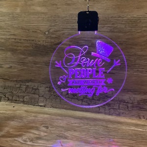 Custom Personalized Christmas Led Light Ornament. 7 Colors ...