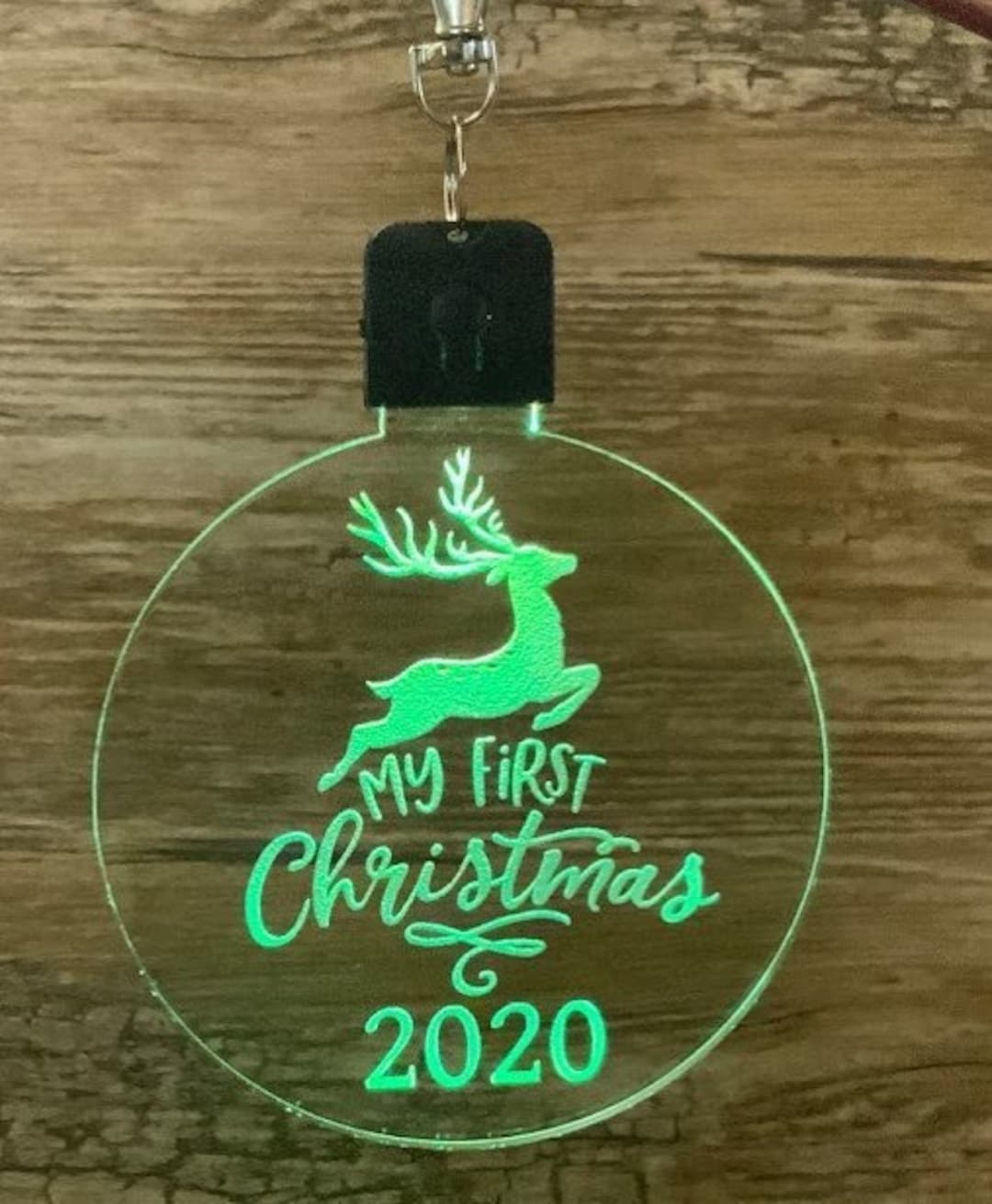 Custom Personalized Christmas Led Light Ornament. 7 Colors ...