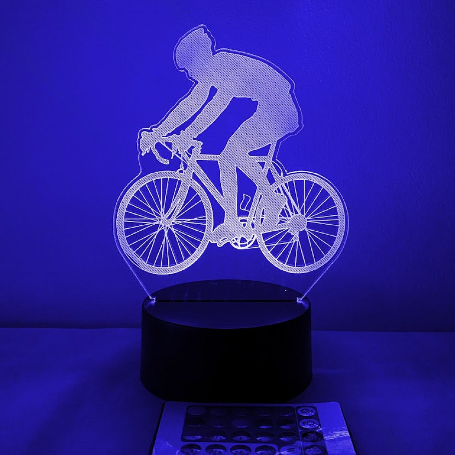 Bicycle Racer Night Light 16 Colors With Remote Control Made | Etsy