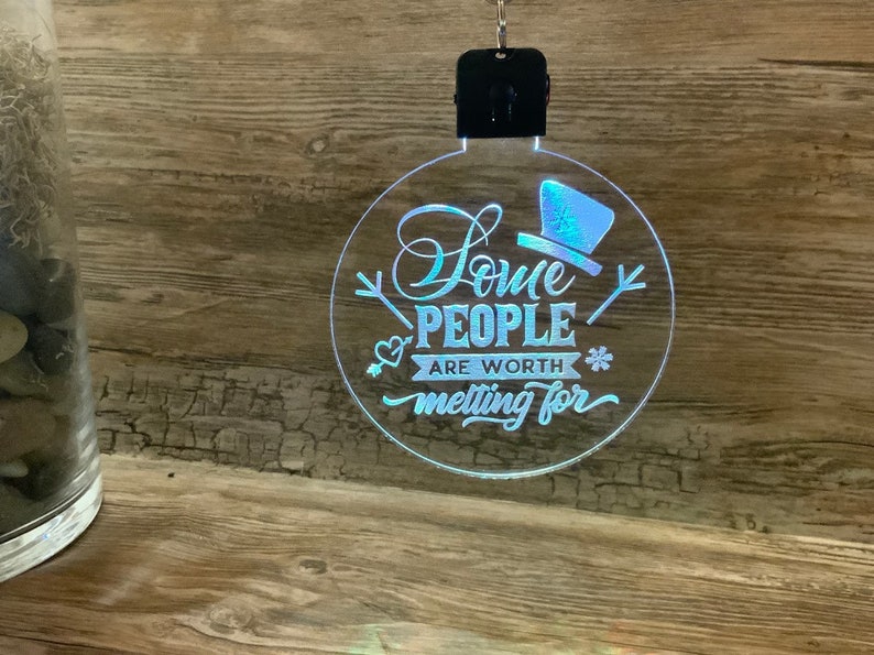 Custom Personalized Christmas Led Light Ornament. 7 Colors ...
