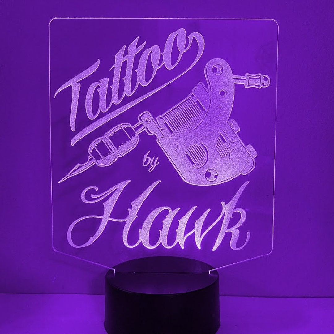 Tattoo Artist Night Light, Personalized 16 Colors, Remote Control and ...
