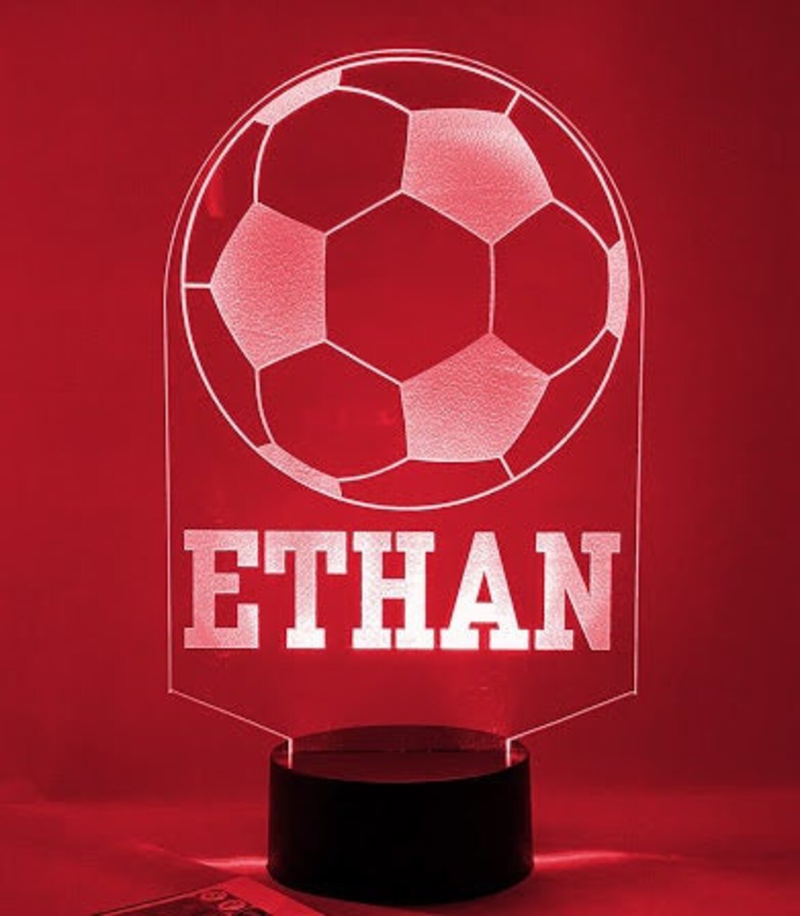 Personalized Soccer Ball Led Night Light With 16 Color and - Etsy