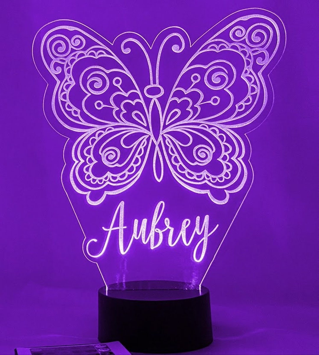 Butterfly Led Night Light, Personalized 16 Colors, Remote Control and ...
