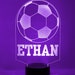 Personalized Soccer Ball Led Night Light With 16 Color and - Etsy