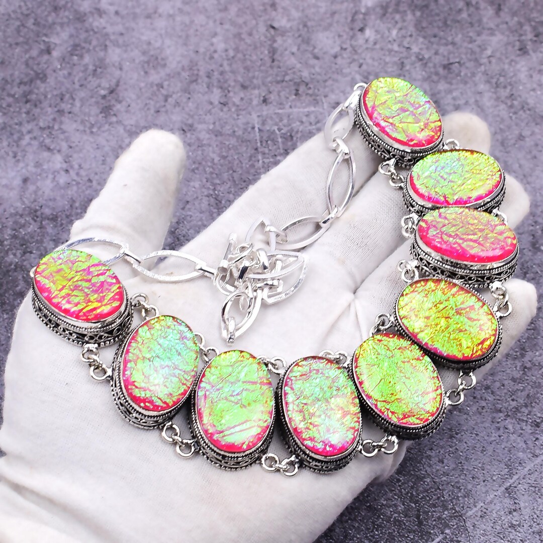 Handmade Red Australian Triplet Opal Gemstone 925 Sterling Silver ...