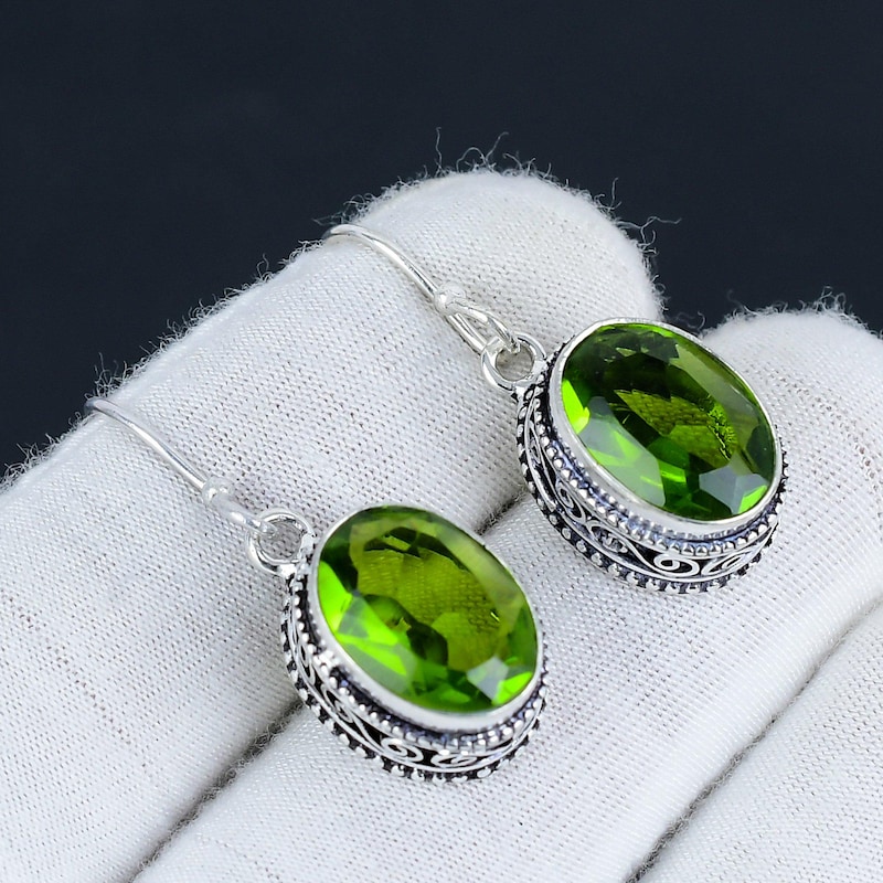 Peridot Earrings - Etsy