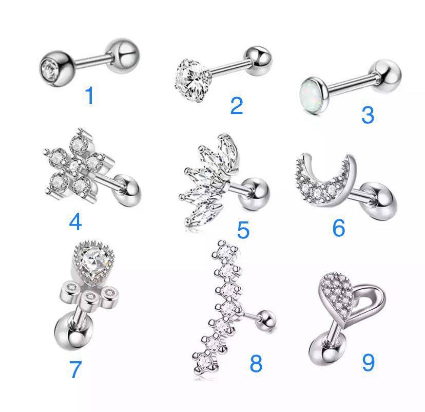 Titanium Silver Jewellery, Body Piercing Jewellery, Minimalist Earrings ...