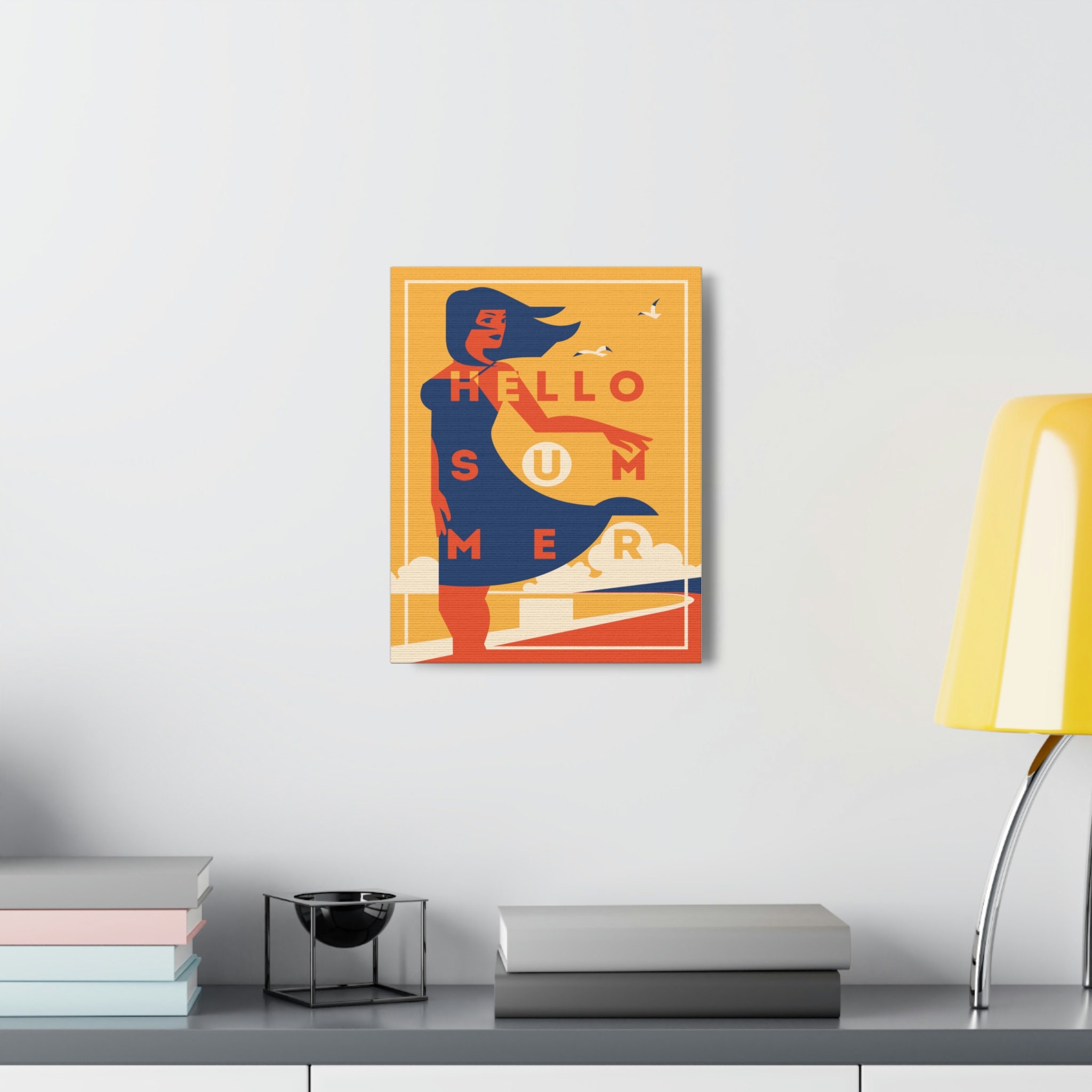 Midcentury Modern Poster, Beach Wall Art - Etsy