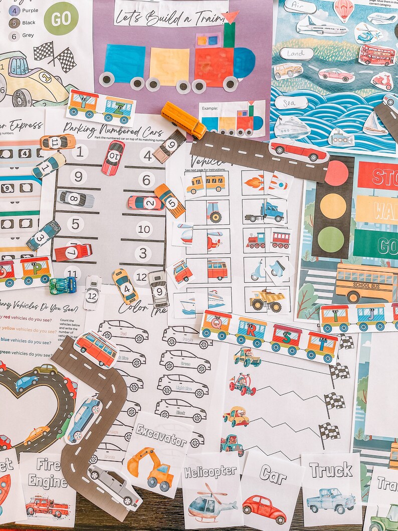 Transportation Activity Pack - Etsy