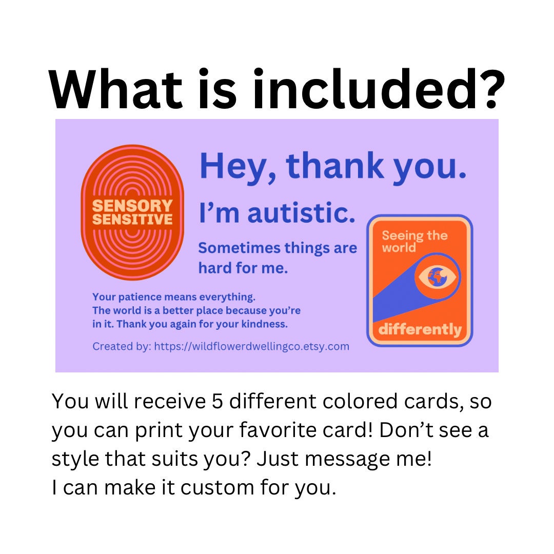 Autism Thank You Business Cards - Etsy