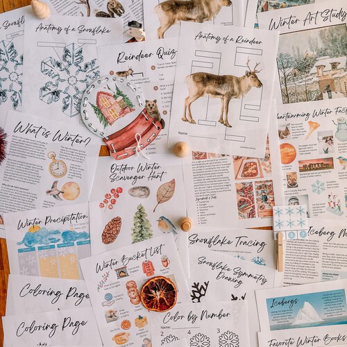 Winter Animals Unit Study Montessori and Charlotte Mason | Etsy