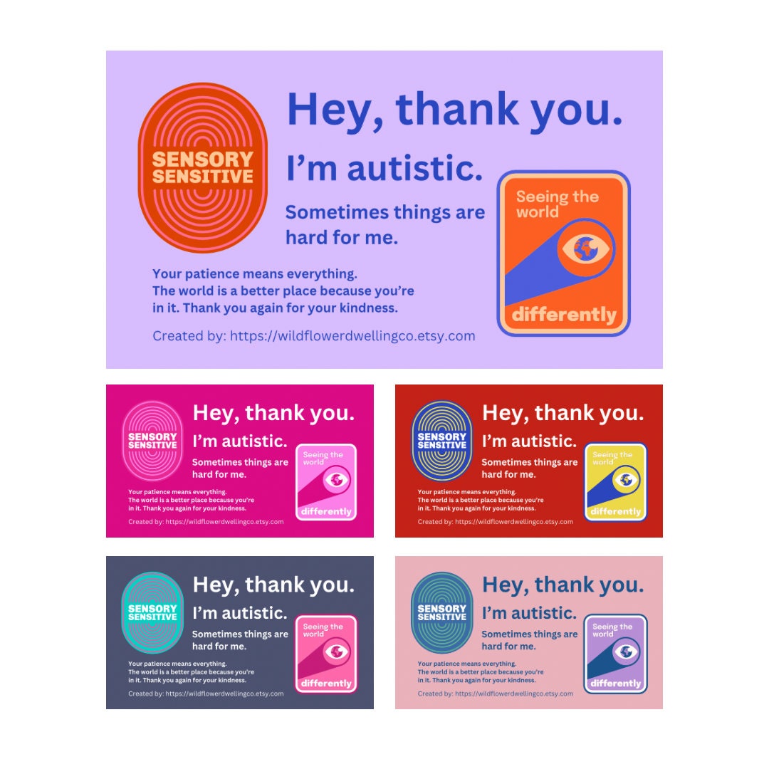 Autism Thank You Business Cards - Etsy