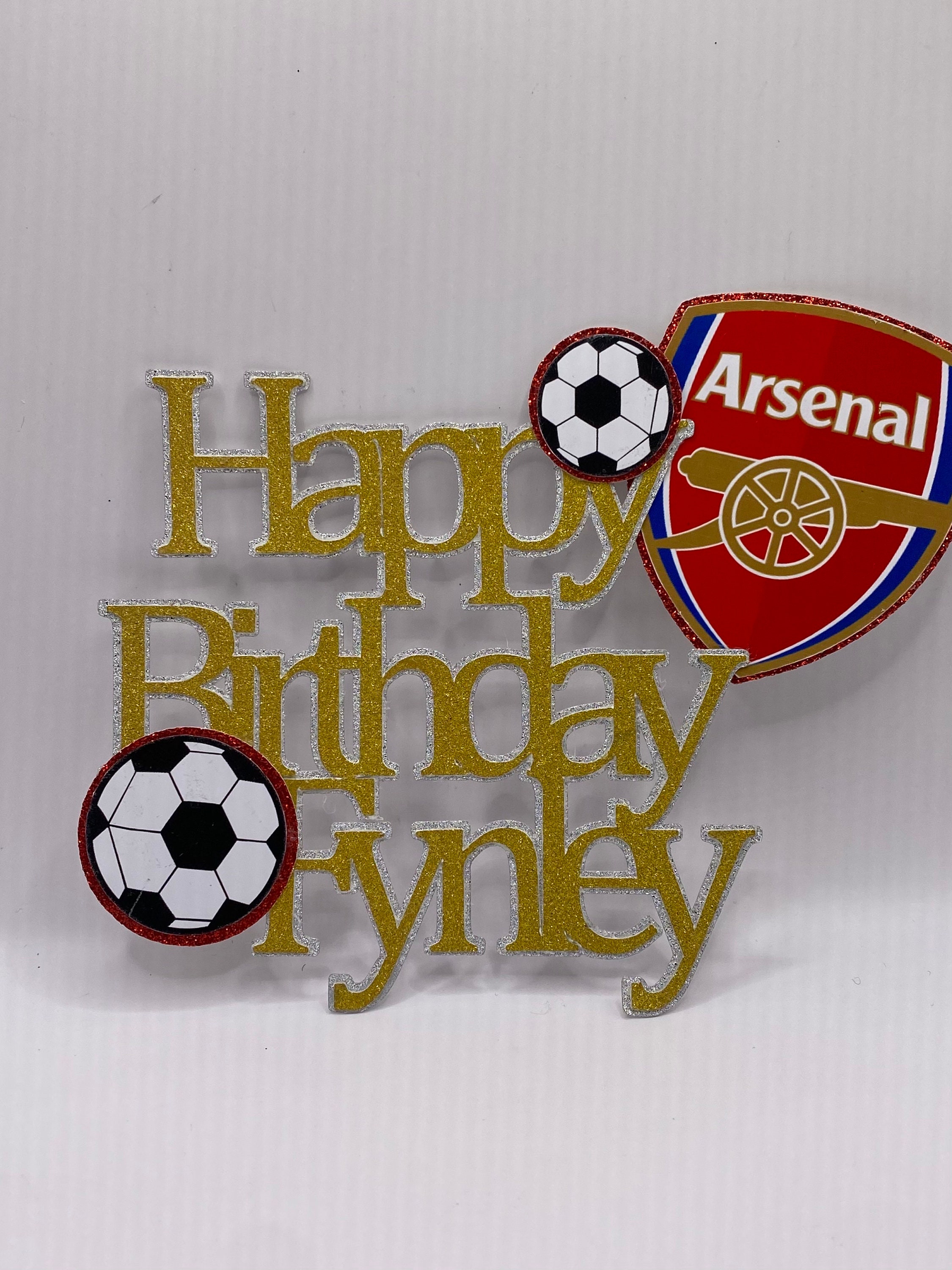 Arsenal Cake Topper Arsenal Cake Topper Cupcake Toppers Football ...