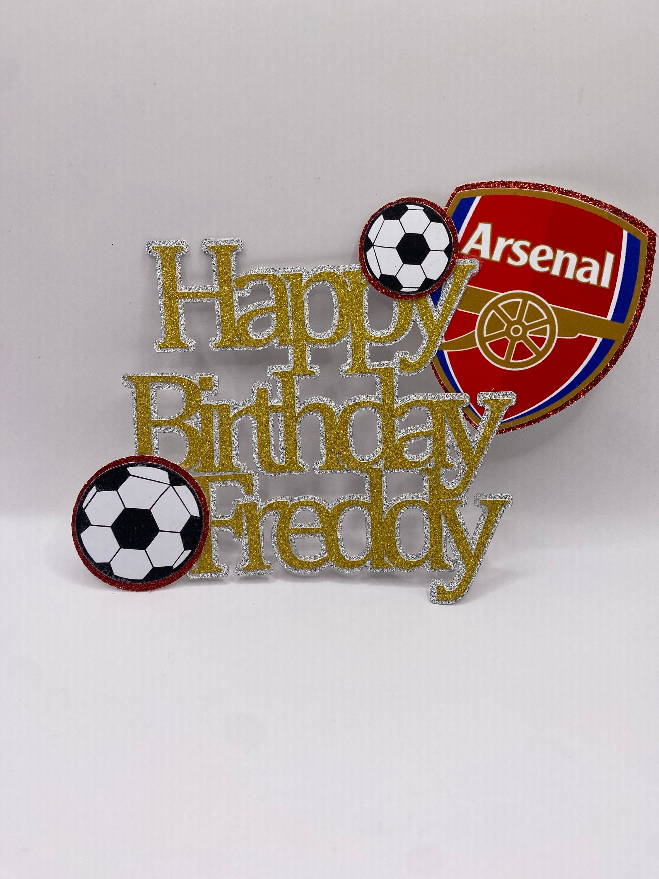 Arsenal Cake Topper Arsenal Cake Topper Cupcake Toppers Football ...