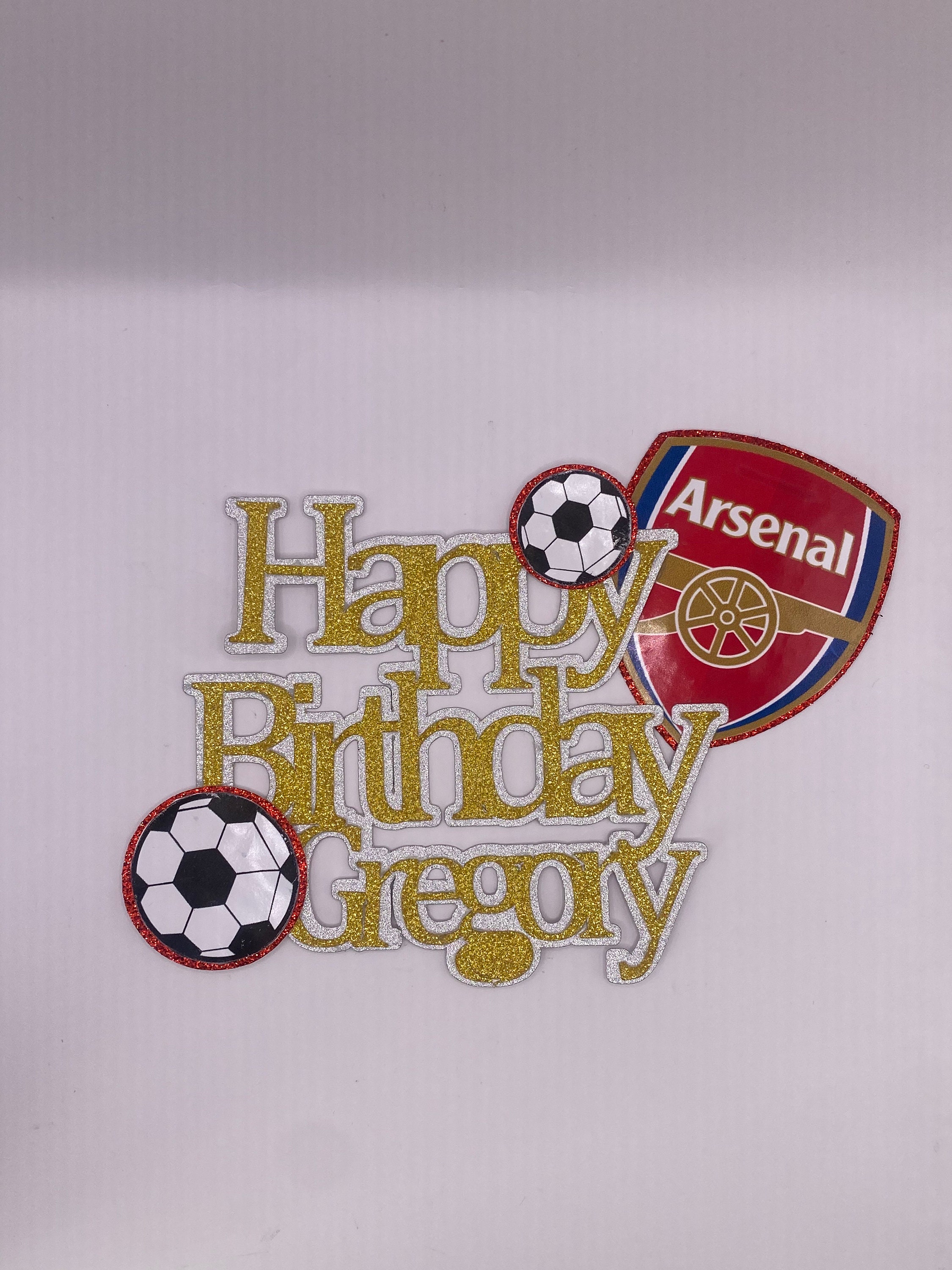 Arsenal Cake Topper Arsenal Cake Topper Cupcake Toppers Football ...