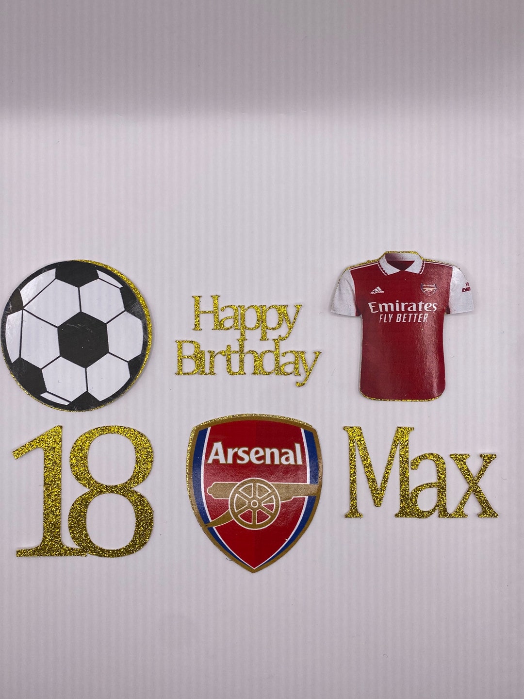 Arsenal Any Team Cupcake Topper Arsenal Cake Topper Cupcake Toppers ...