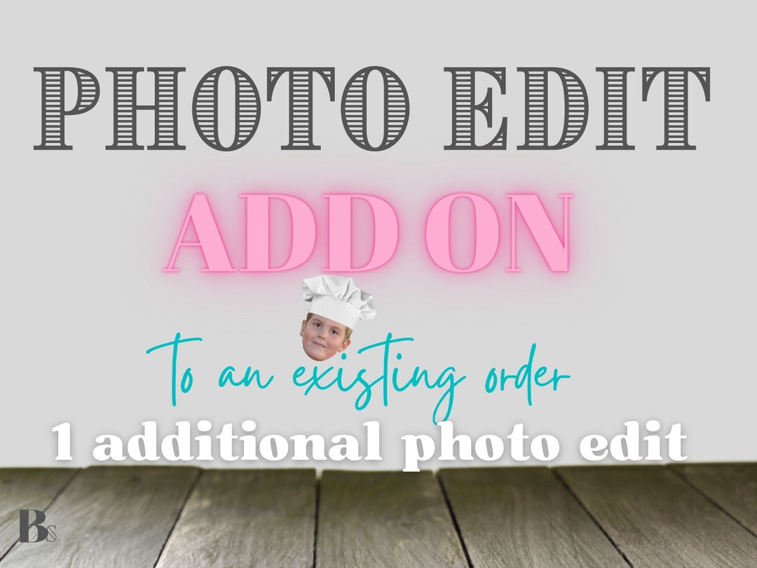 ADD ON- Photo Edit -existing Order - Etsy