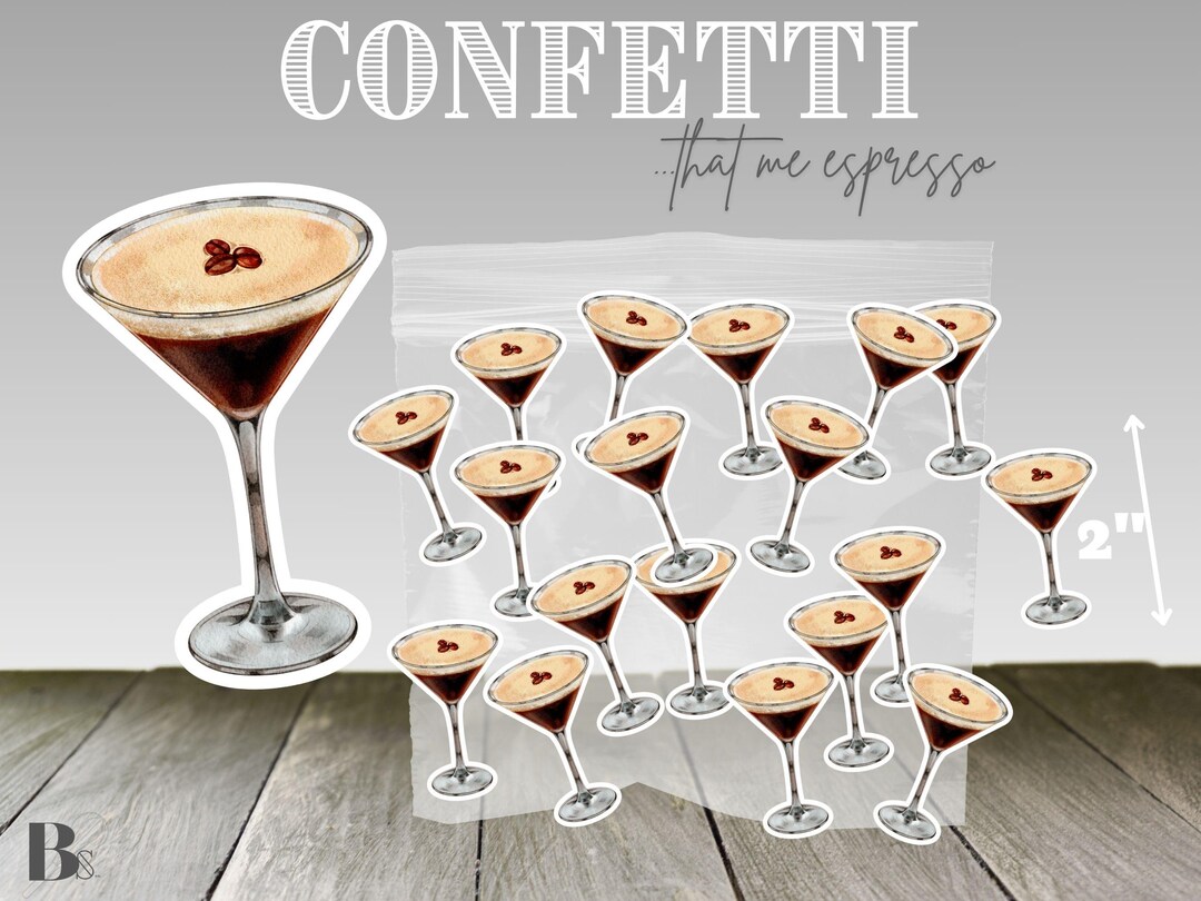 Espresso Martini Tini Bit Older Party Decorations Confetti - Etsy