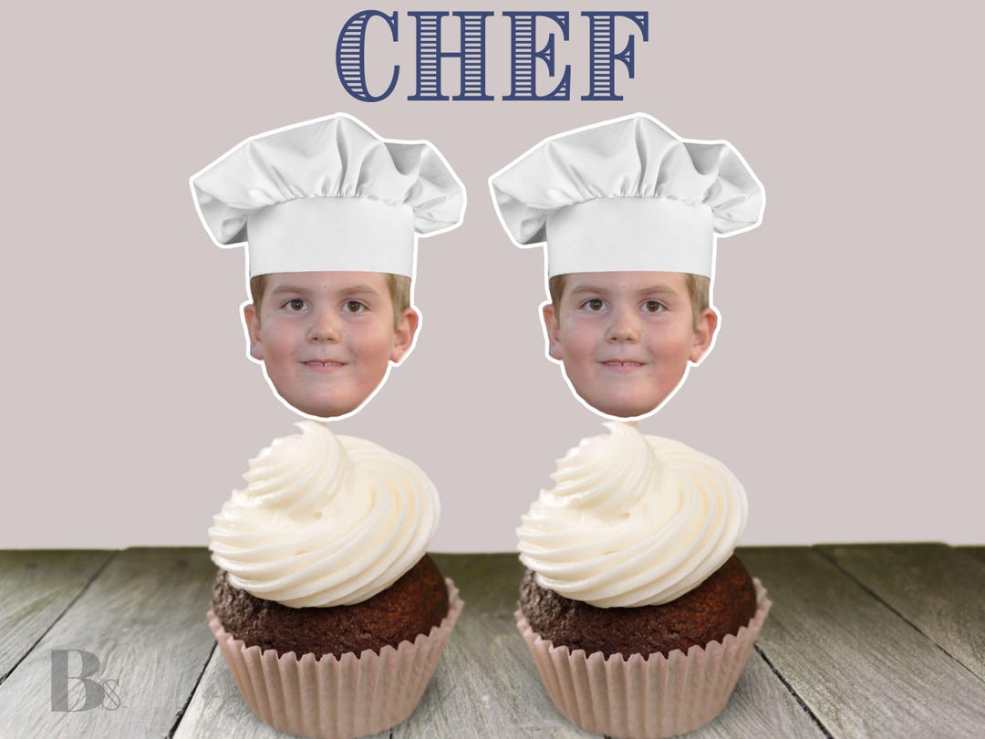 Chef Pizza Party Birthday Theme Party Cupcake Toppers Baking Souse ...