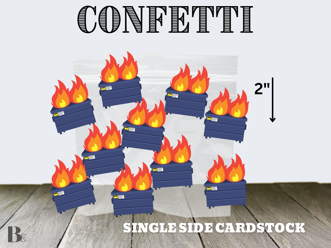 Dumpster Fire Party Decorations Confetti Funny Retirement Work Party - Etsy