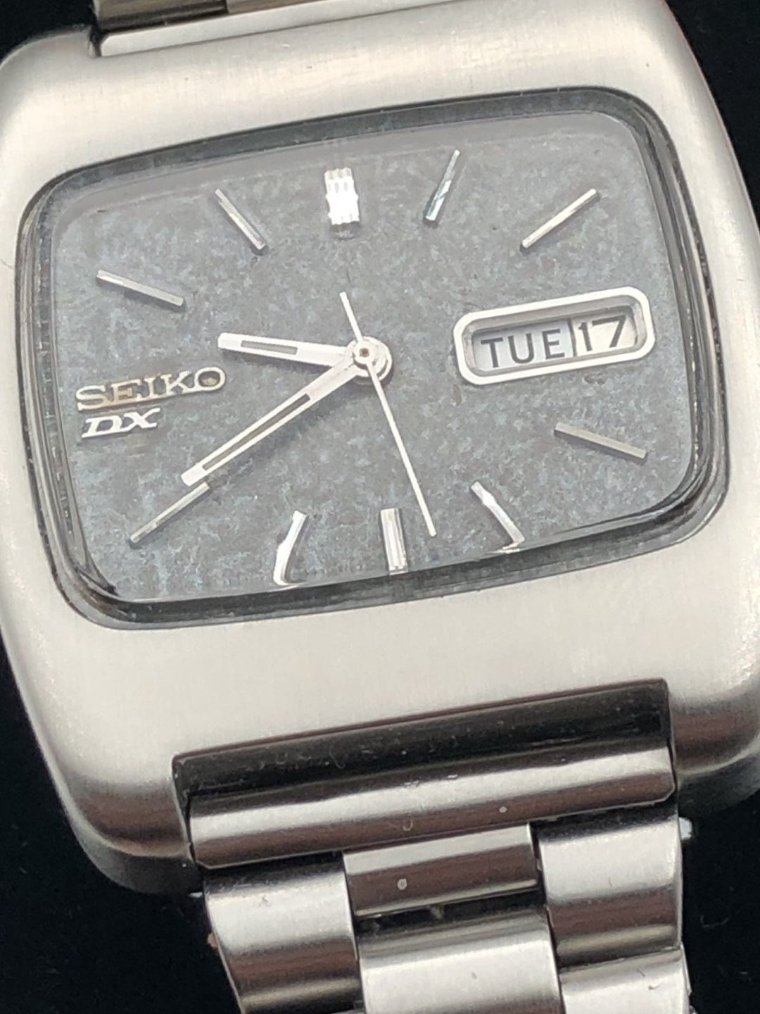 Vintage 1970's Seiko DX 6106 TV Dial Blueish Gray Patina - Etsy