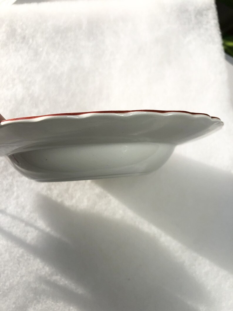 Copeland Spode India Tree 7 5/8 Dia Soup Bowl Orange Rust, Scallop, Red ...