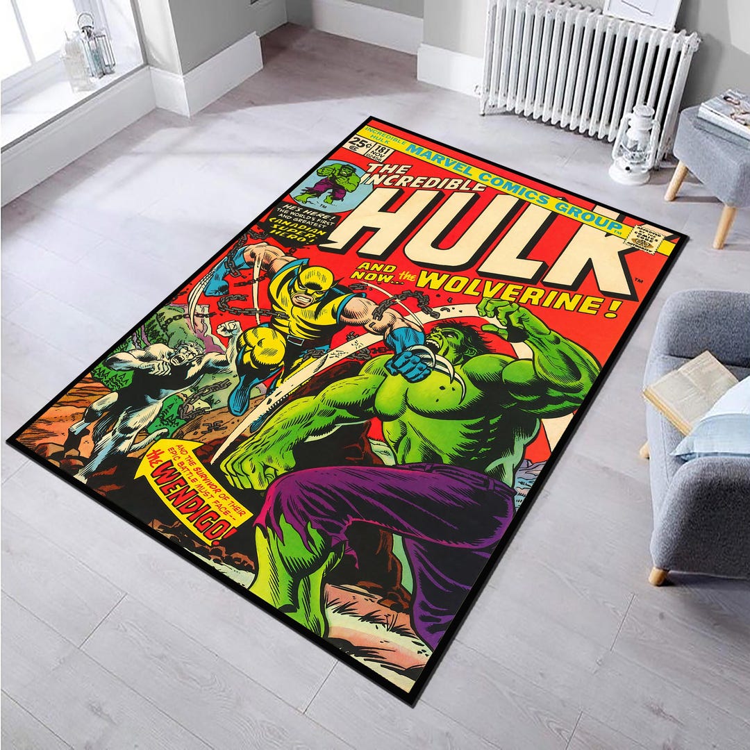 Hulk Decor Rug,comics Rug,boy Room Rug,kids Room Rug,gift for Him ...