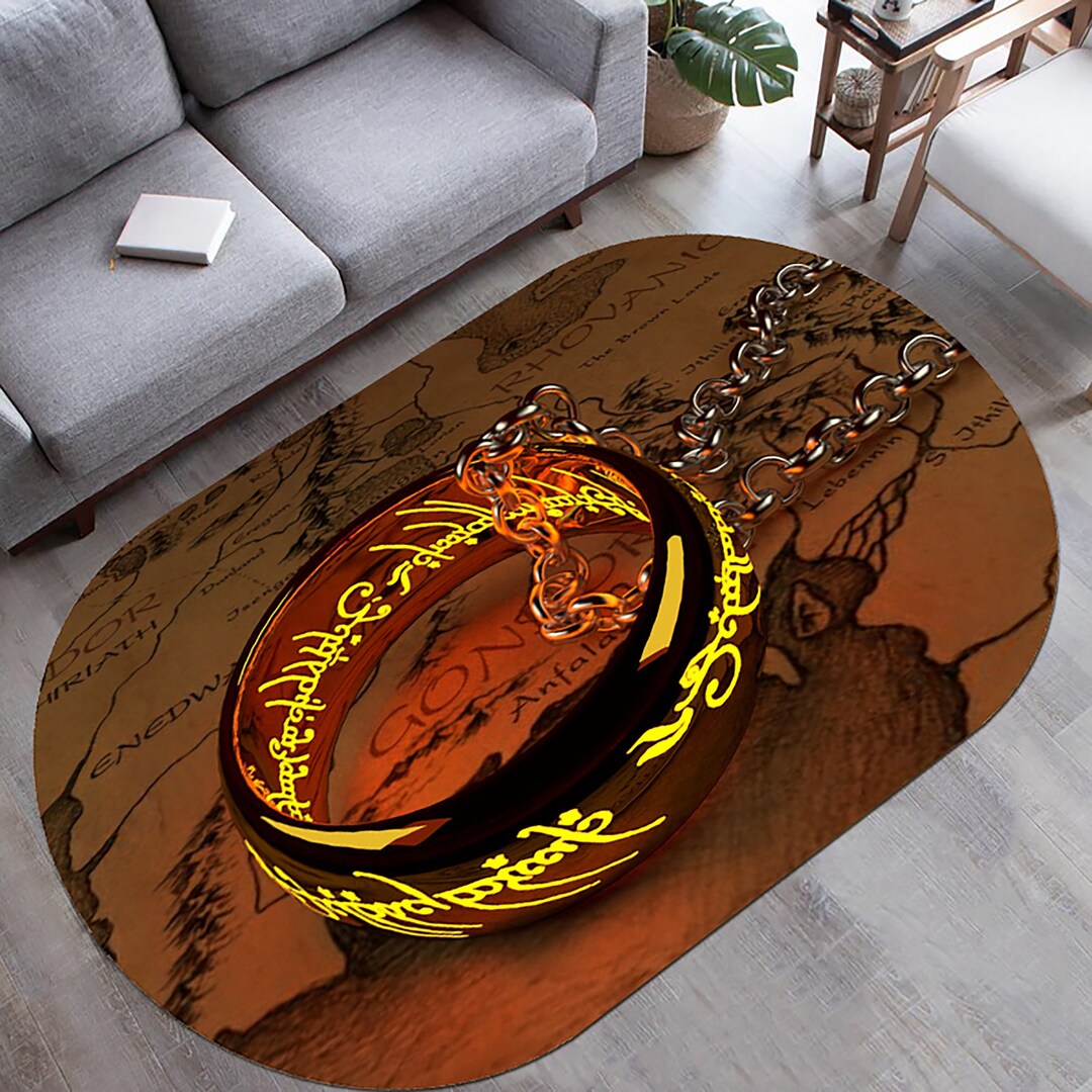Lord of the Rings Oval Rug,abstract Area Rug,home Decor Rug, Rugs for ...